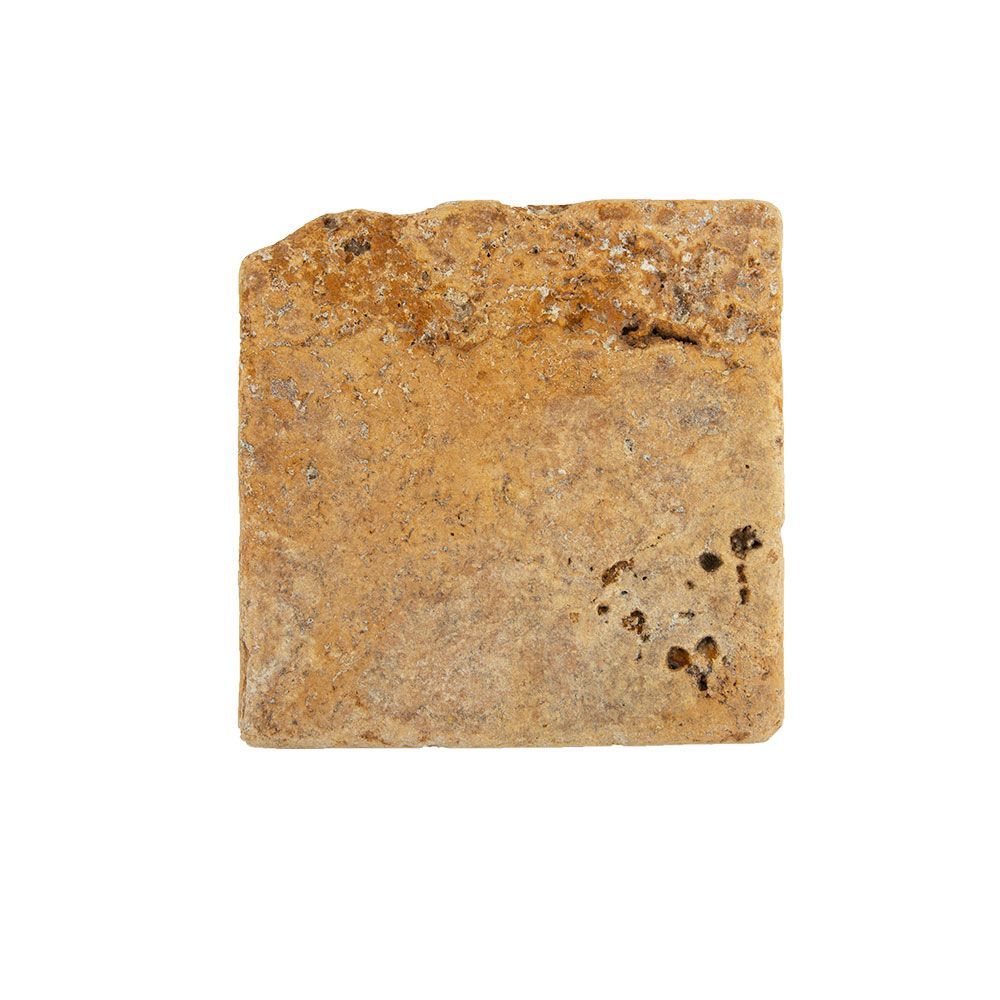 Gobek Traverten Eskitme Taş Gold Filesiz 10x10cm