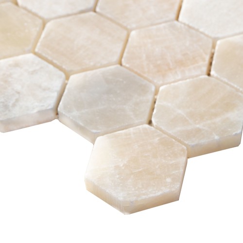 Oniks Mermer Hexagon Bej 30x30cm