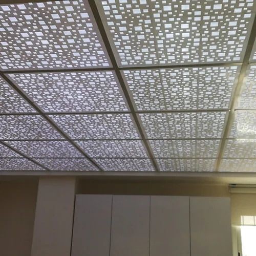 Dekoratif Tavan Paneli Square Beyaz - 60x60cm